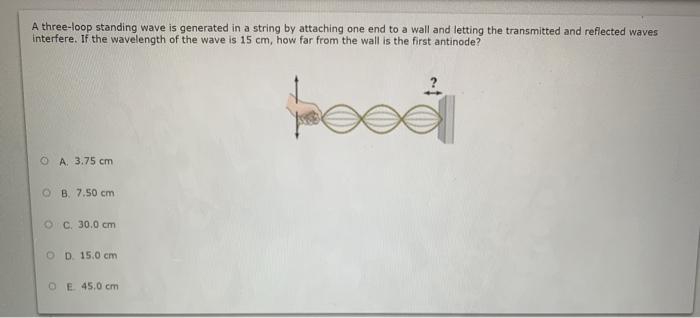 Solved A three-loop standing wave is generated in a string | Chegg.com