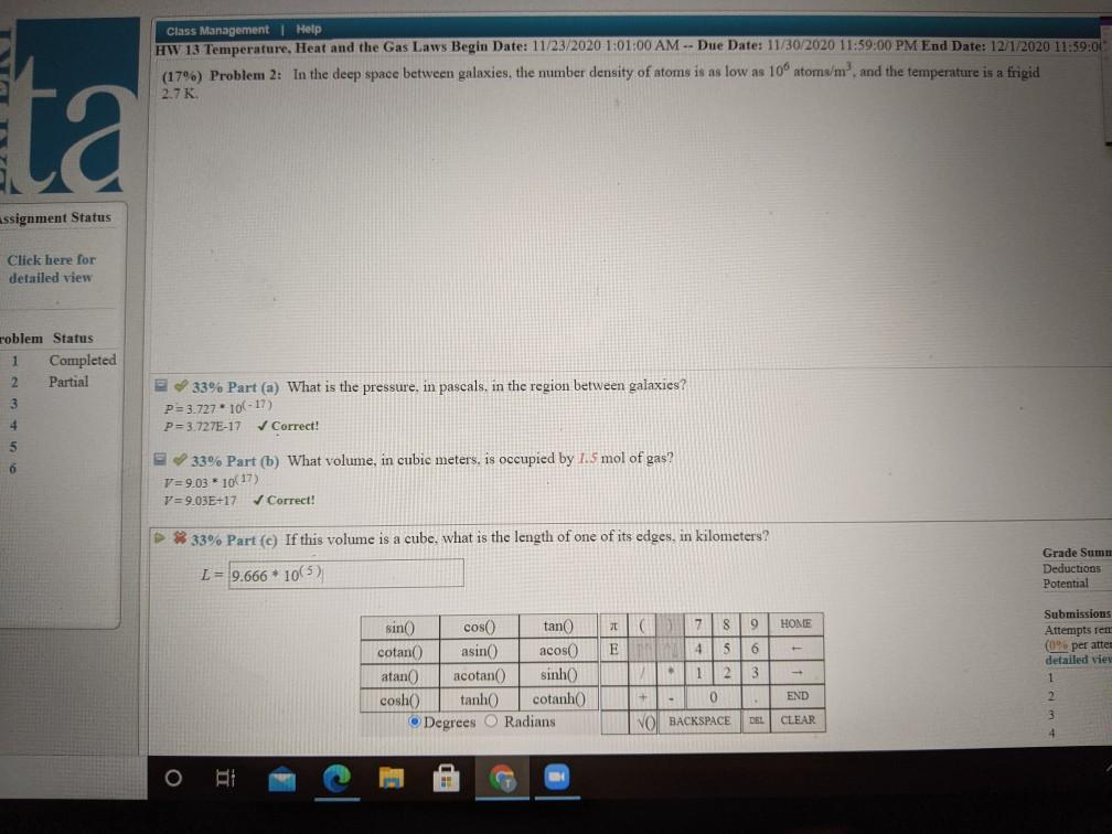 Solved Class Management | Help HW 13 Temperature, Heat and | Chegg.com