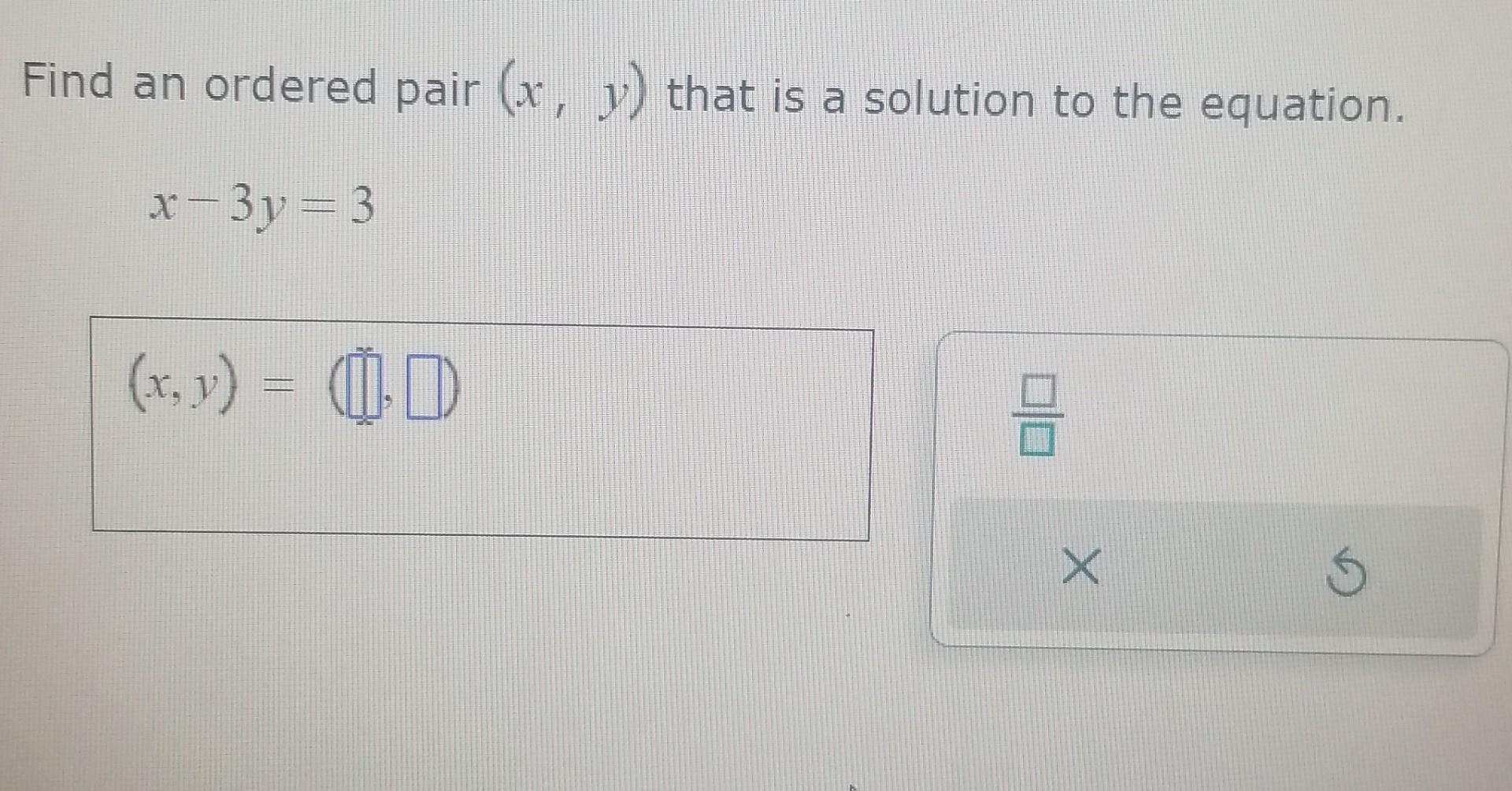 Solved Find an ordered pair (x,y) that is a solution to the | Chegg.com