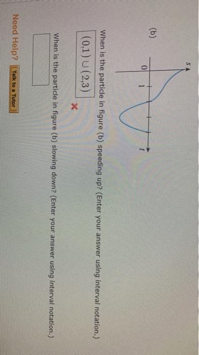 Solved (b) 0 1 When is the particle in figure (b) speeding | Chegg.com