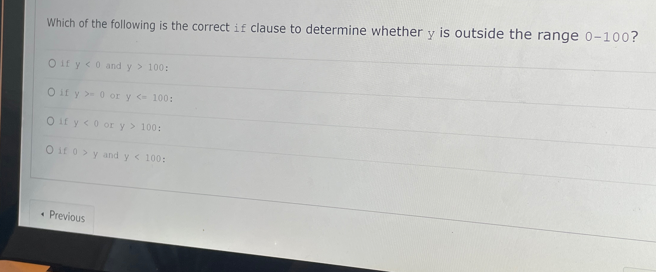 Solved Which of the following is the correct if clause to | Chegg.com