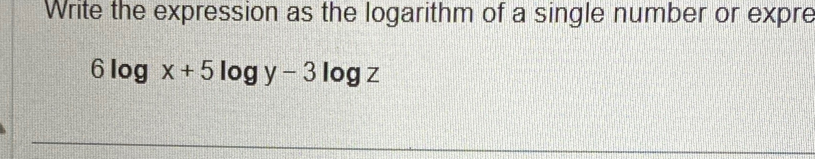 Solved Write the expression as the logarithm of a single | Chegg.com