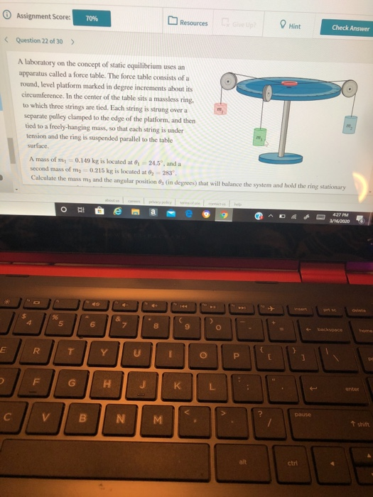 Solved Assignment Score: 70% Resources Hint Check Answer | Chegg.com