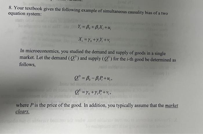 8. Your textbook gives the following example of | Chegg.com