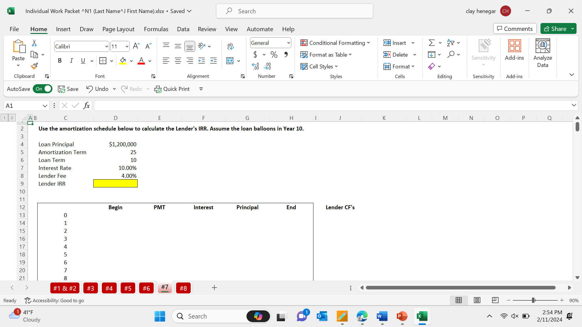 Solved Need this answered in Excel | Chegg.com