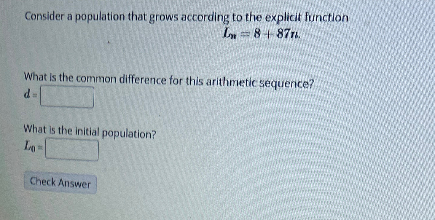 Solved Consider a population that grows according to the | Chegg.com