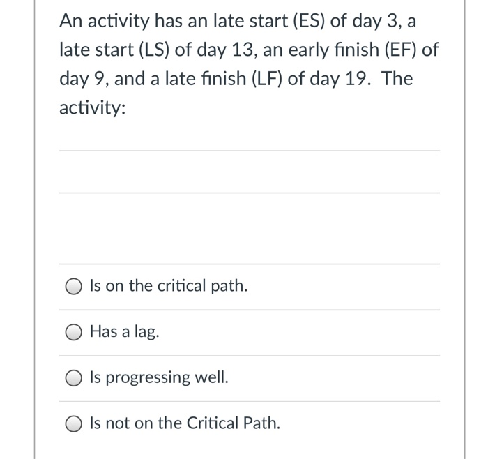 Solved A dependency requiring that design be completed | Chegg.com Solved A dependency requiring that design be completed | Chegg.com
