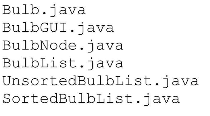 Solved Create a class to represent light bulbs Create a | Chegg.com