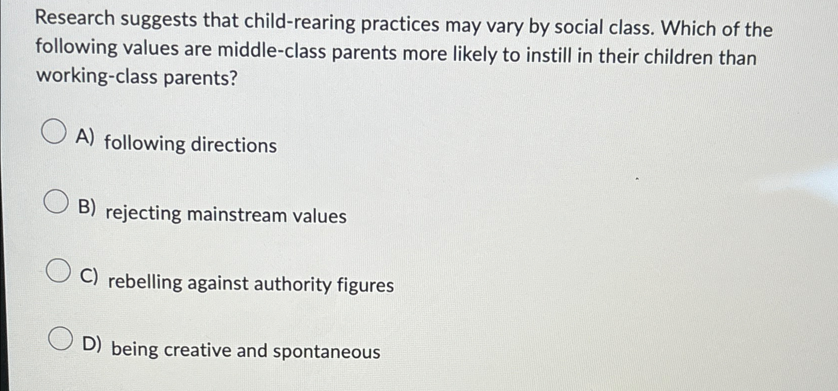 Solved Research suggests that child-rearing practices may | Chegg.com