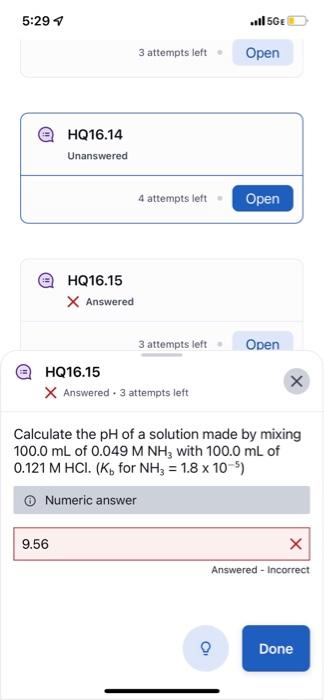 Solved Calculate the pH of a solution made by mixing 100.0 | Chegg.com