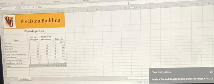 Solved Precision Building Workshop Costs | Chegg.com