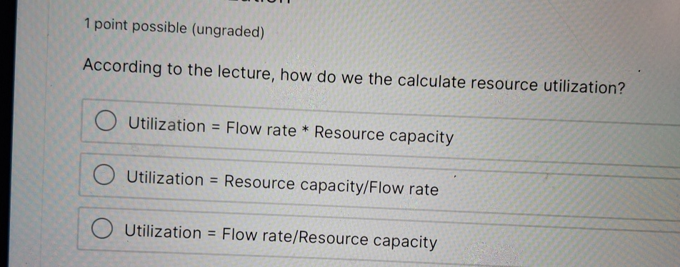 Solved 1 ﻿point possible (ungraded)According to the lecture, | Chegg.com