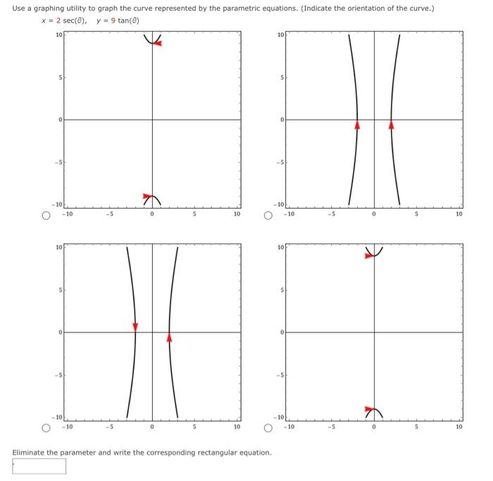 Solved Sketch the curve represented by the parametric | Chegg.com
