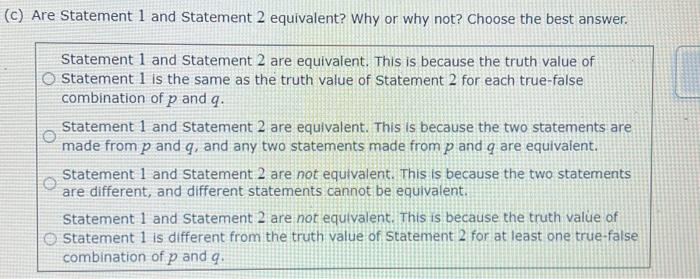 Solved Consider statements p and q. p: The path is in the | Chegg.com