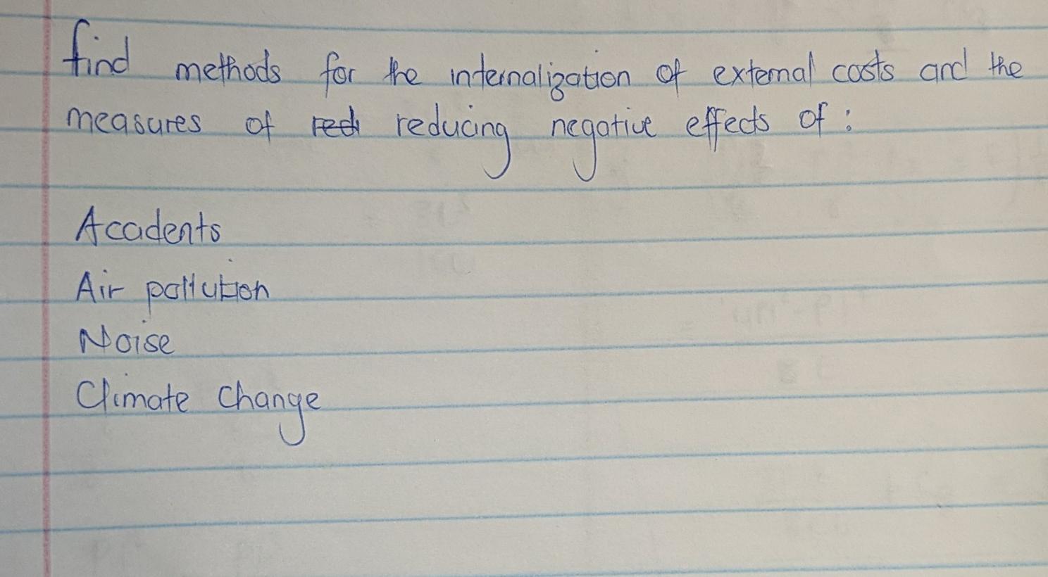 Solved nd methods for the internalization of external costs | Chegg.com