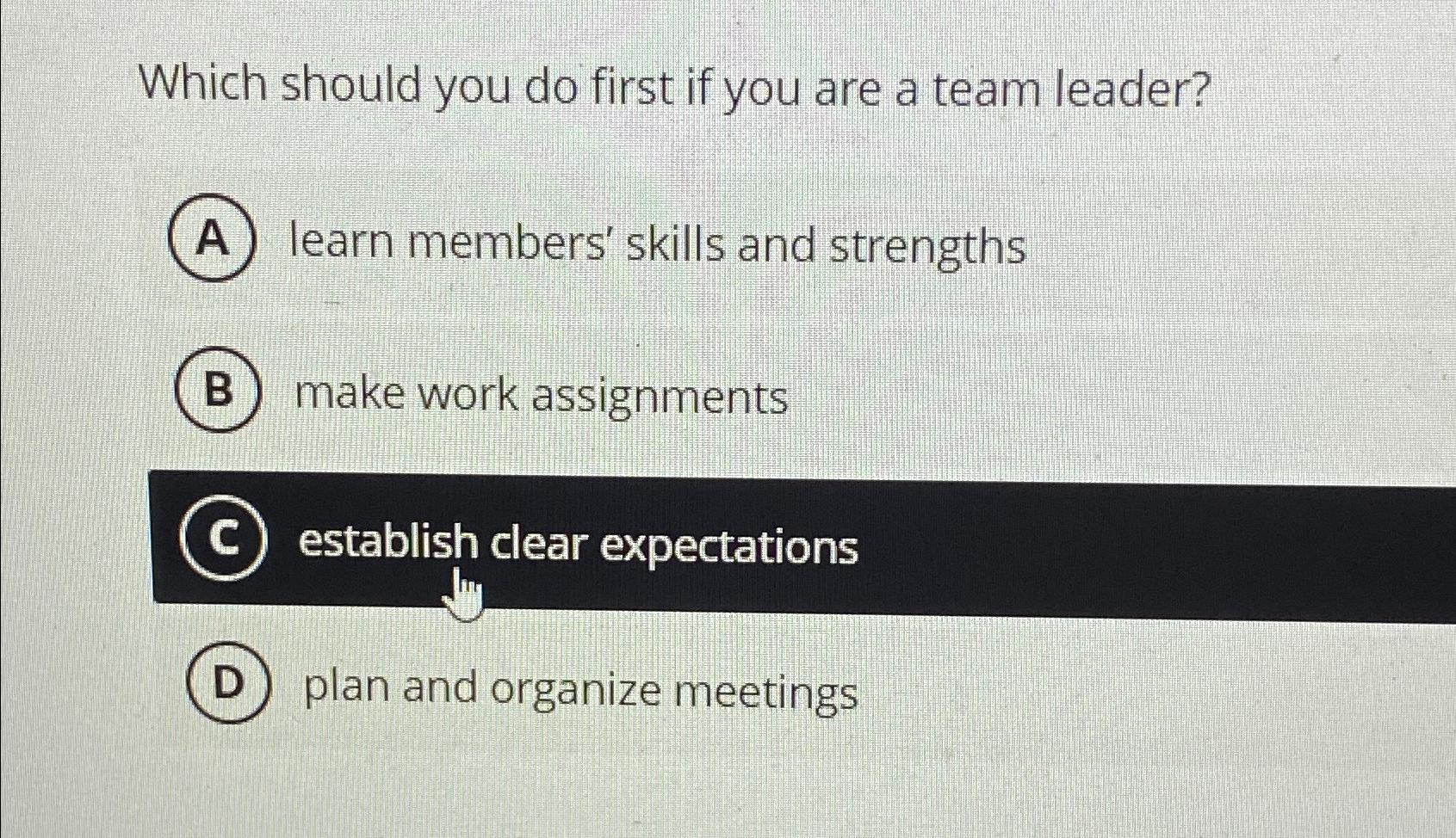 Solved Which should you do first if you are a team | Chegg.com