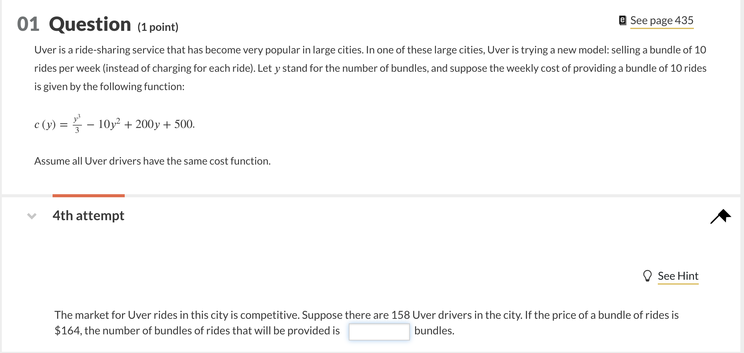 Solved 01 ﻿Question (1 ﻿point)Uver is a ride-sharing service | Chegg.com