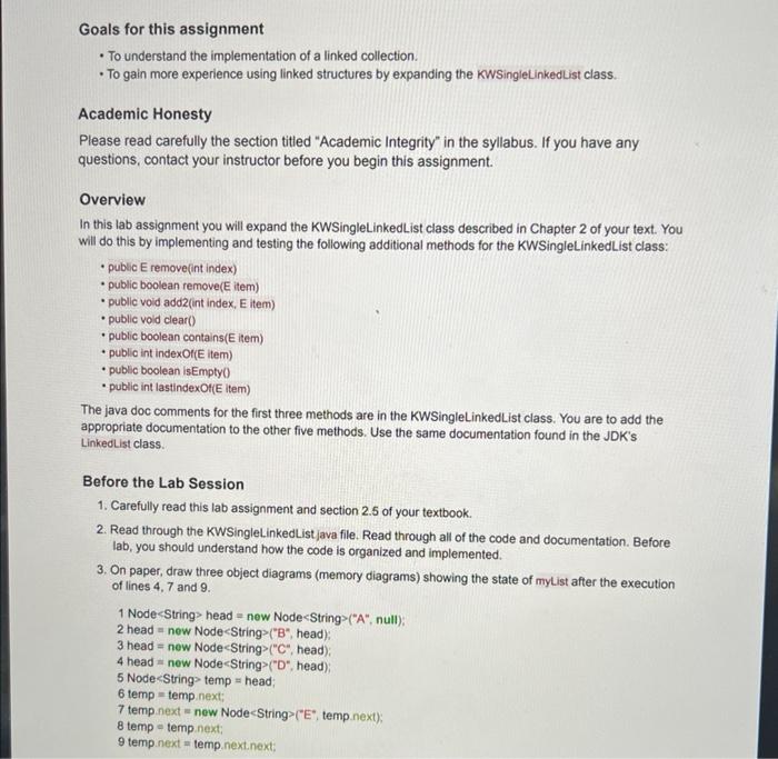 Goals for this assignment - To understand the | Chegg.com
