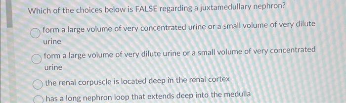 Solved Which of the choices below is FALSE regarding a | Chegg.com