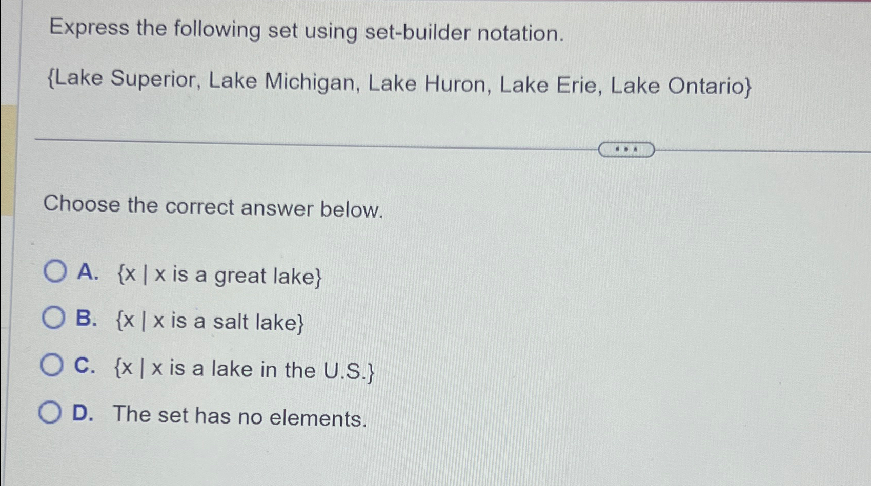 Solved Express the following set using set-builder | Chegg.com