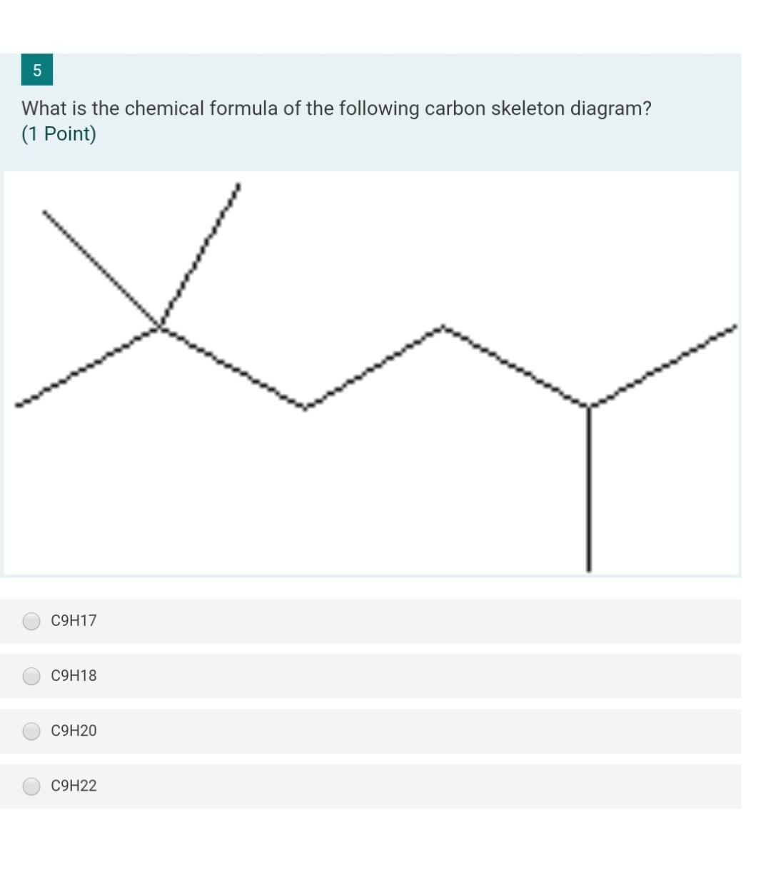 Solved 5 What is the chemical formula of the following | Chegg.com