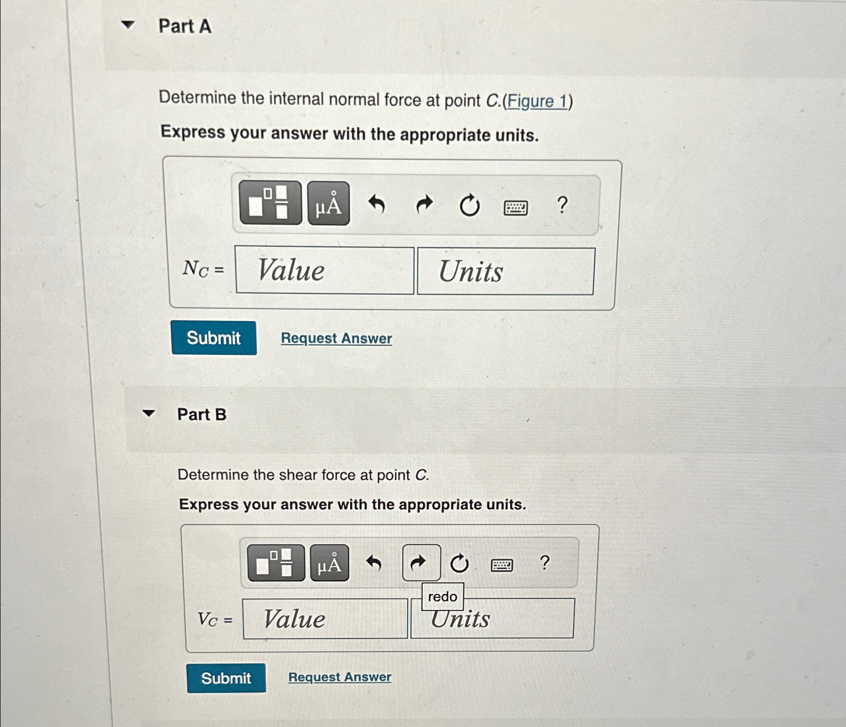 Solved Part Adetermine The Internal Normal Force At Point