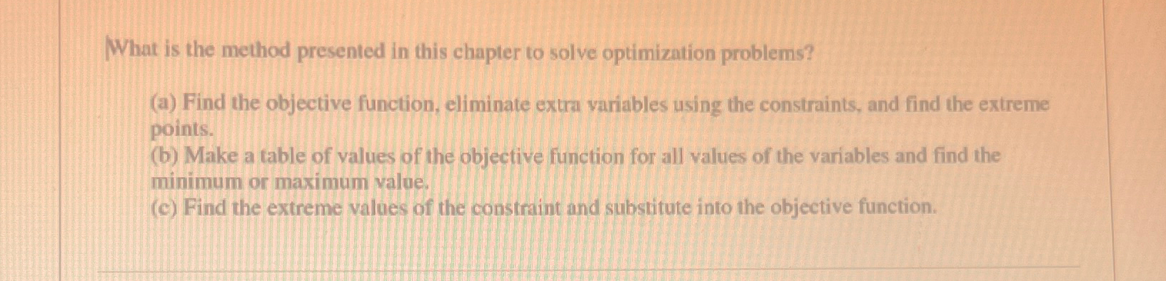 Solved What is the method presented in this chapter to solve | Chegg.com