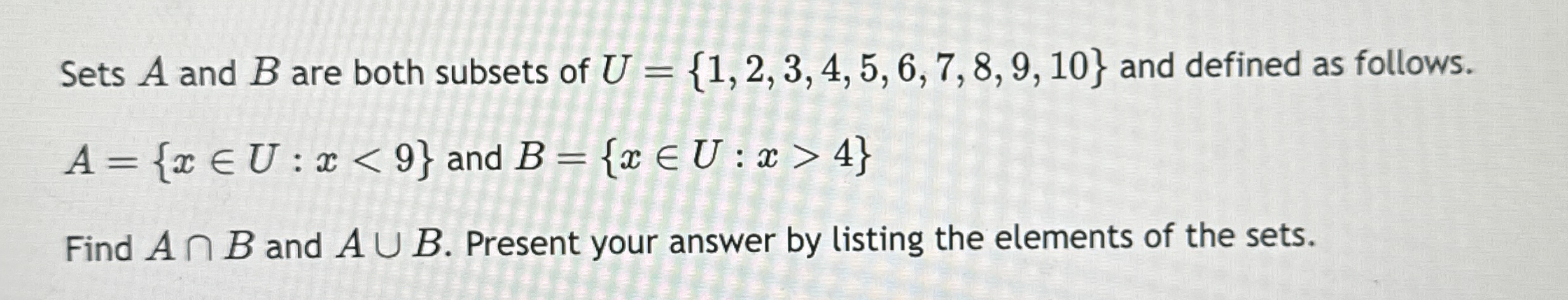 Solved Sets A and B ﻿are both subsets of | Chegg.com