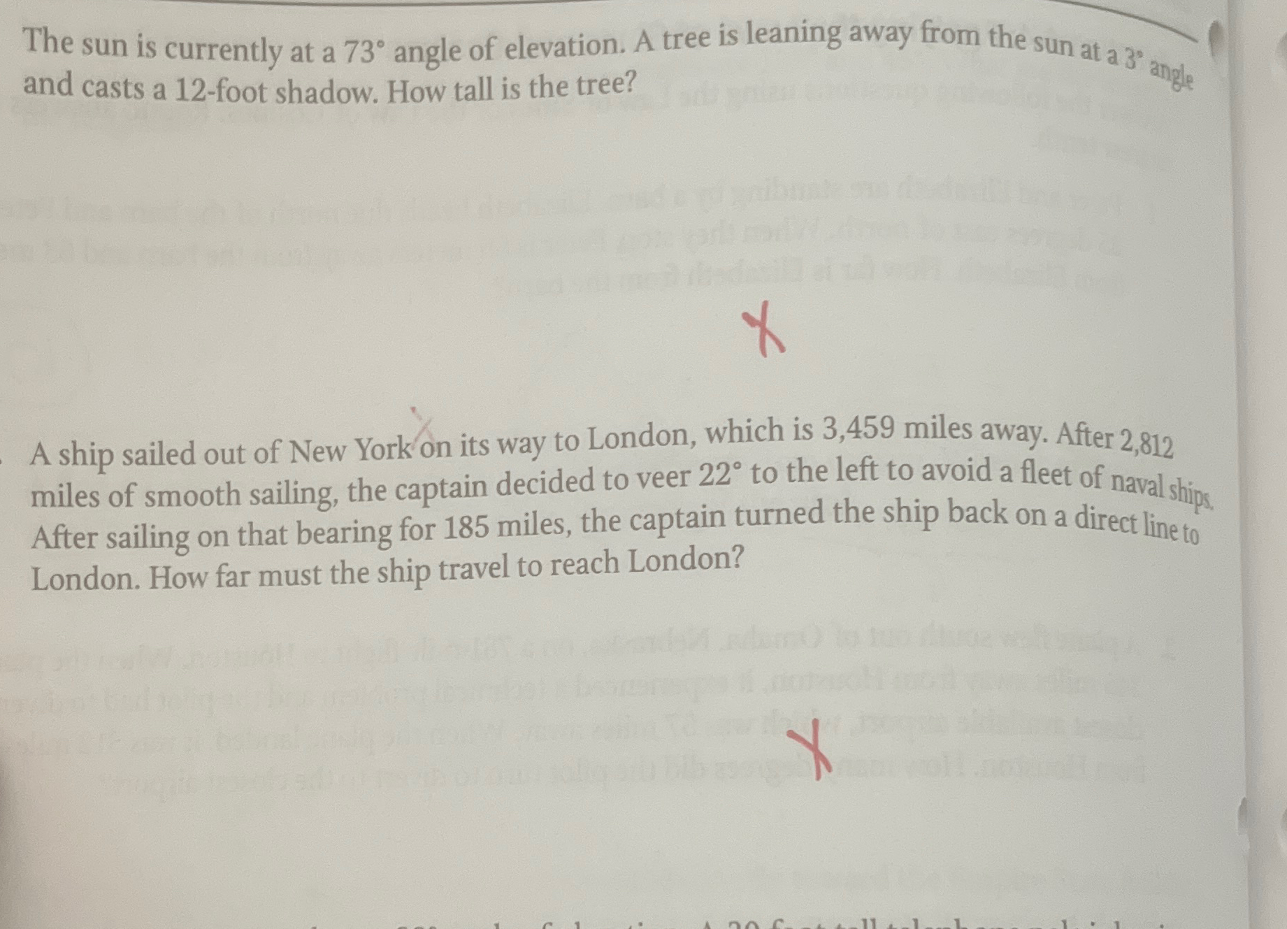 Solved The sun is currently at a 73° ﻿angle of elevation. A | Chegg.com