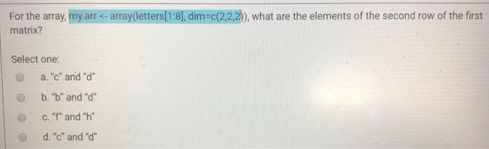 Solved For The Array My Arr 