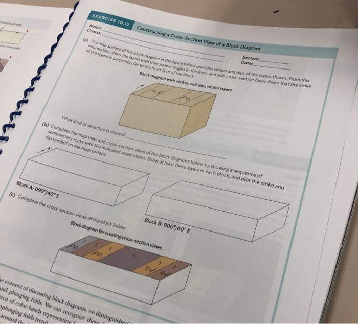 Solved Constructing a Cross-Section View of a Block Diagram | Chegg.com