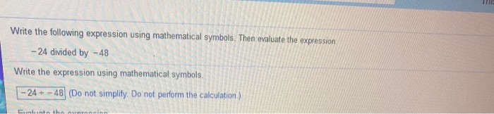 Solved Write the following expression using mathematical | Chegg.com
