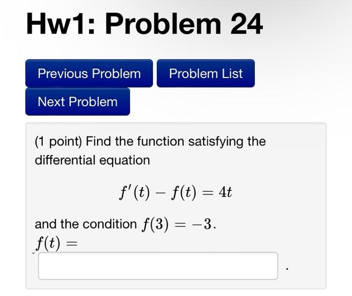 Solved Hw1: Problem 24 Previous Problem Problem List Next | Chegg.com Solved Hw1: Problem 24 Previous Problem Problem List Next | Chegg.com