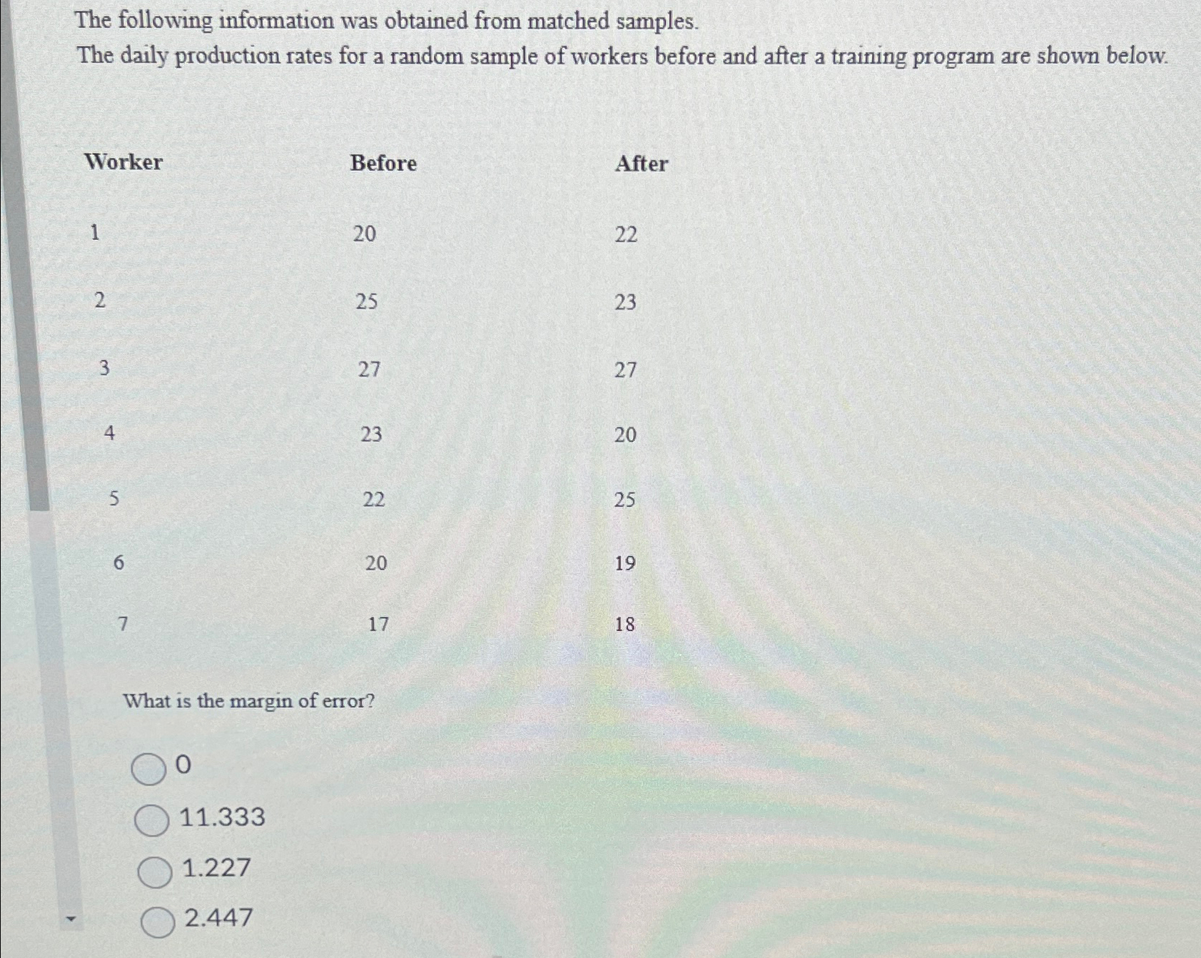 Solved The following information was obtained from matched | Chegg.com