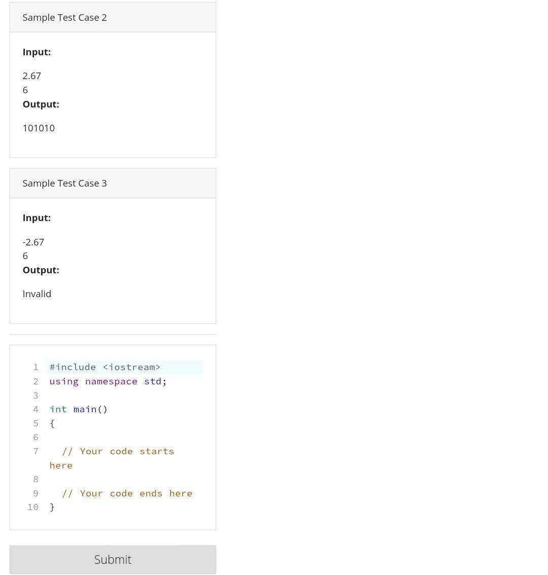 Solved Assignment 2-C: Converting Fractional Decimal Number | Chegg.com