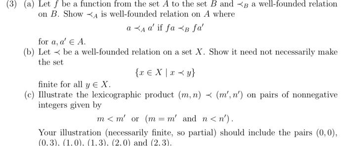Solved (3) (a) Let f be a function from the set A to the set | Chegg.com
