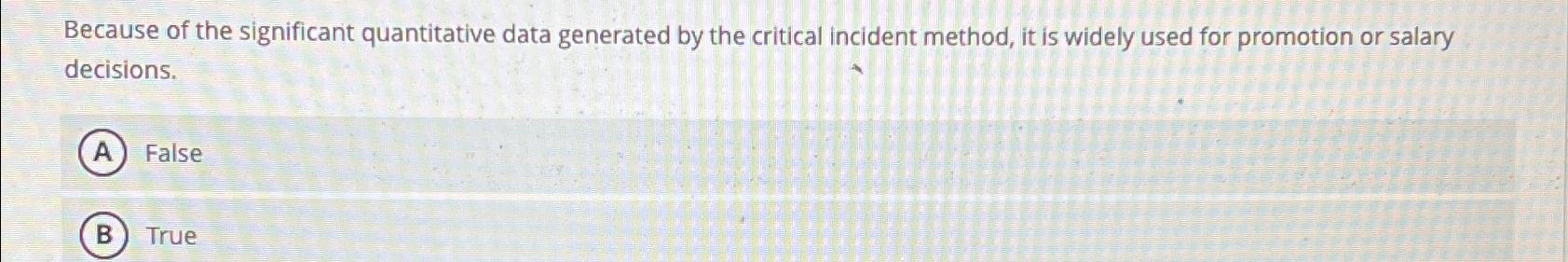 Solved Because of the significant quantitative data | Chegg.com