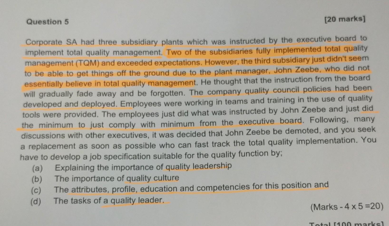 Solved Corporate SA had three subsidiary plants which was | Chegg.com