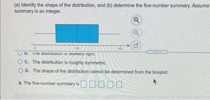 Solved (a) Identify the shape of the distribution and (b) | Chegg.com