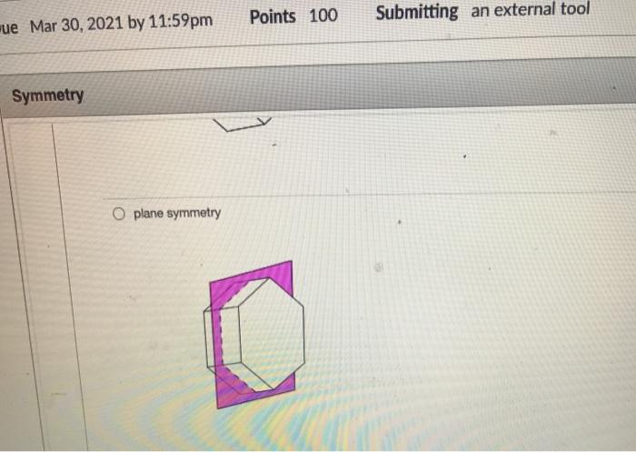 Solved Identify whether the figure has plane symmetry, | Chegg.com
