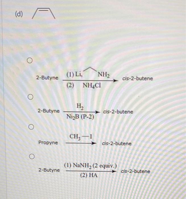 Solved Starting with ethyne, outline syntheses of each of | Chegg.com