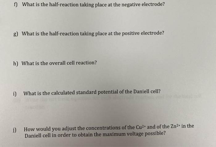 Solved 1. A Simple Daniell Cell Complete the diagram below | Chegg.com