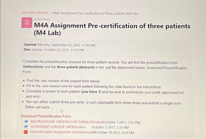 Solved Pre-certification of Complete the precertification | Chegg.com