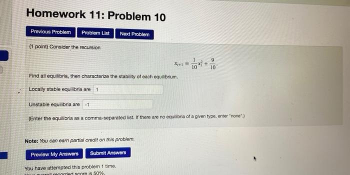 Solved Homework 11: Problem 10 Next Problem Previous Problem | Chegg.com