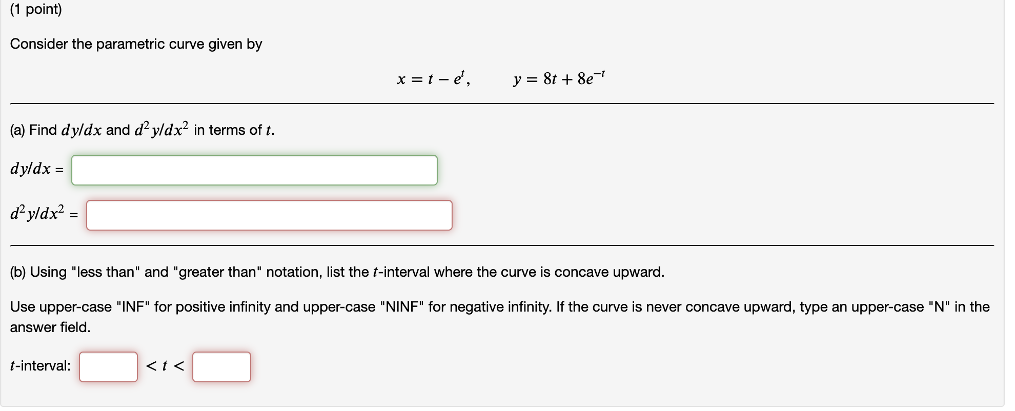 Solved (b) ﻿Using "less than" and "greater than" notation, | Chegg.com
