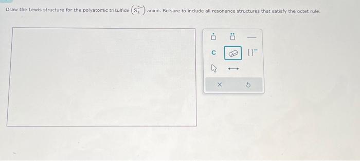 Solved Draw the Lewis structure for the polyatomic | Chegg.com