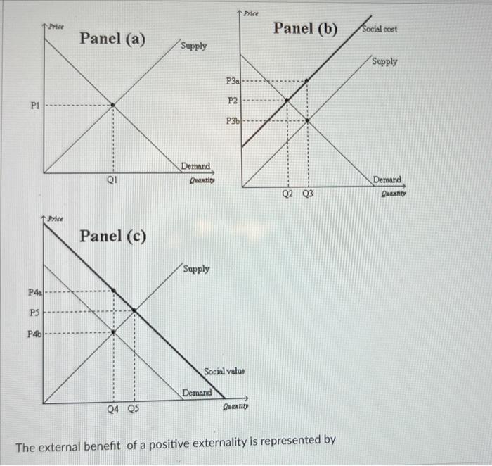 Solved The external benefit of a positive externality is | Chegg.com