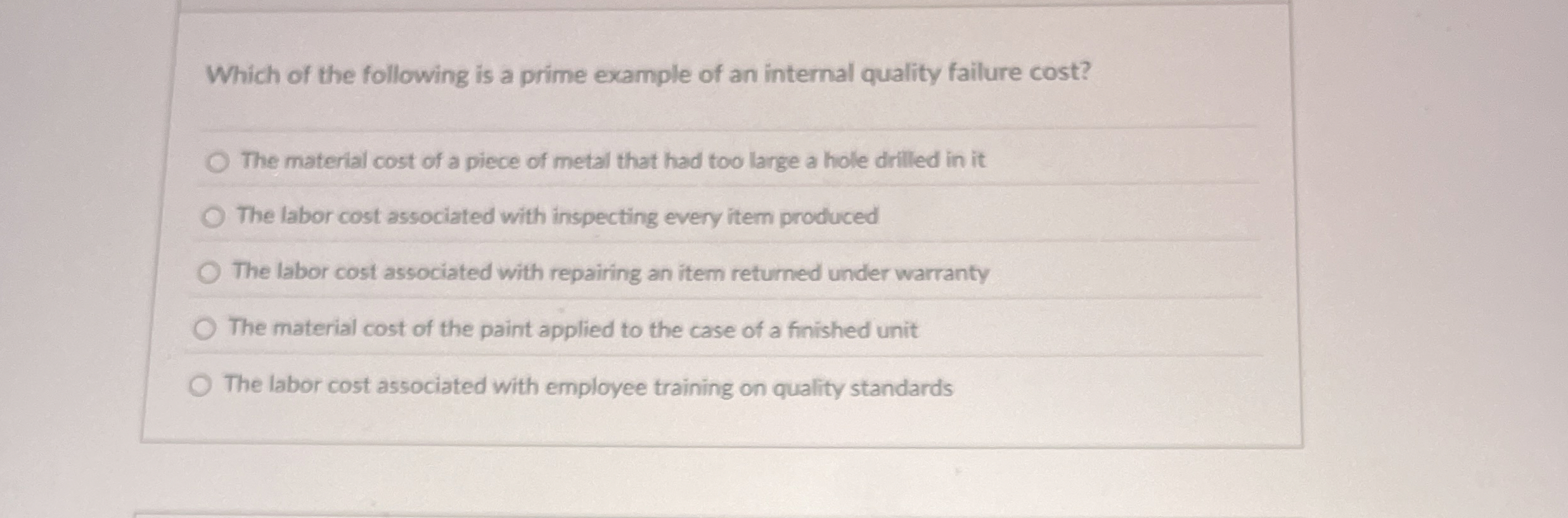 Solved Which of the following is a prime example of an | Chegg.com