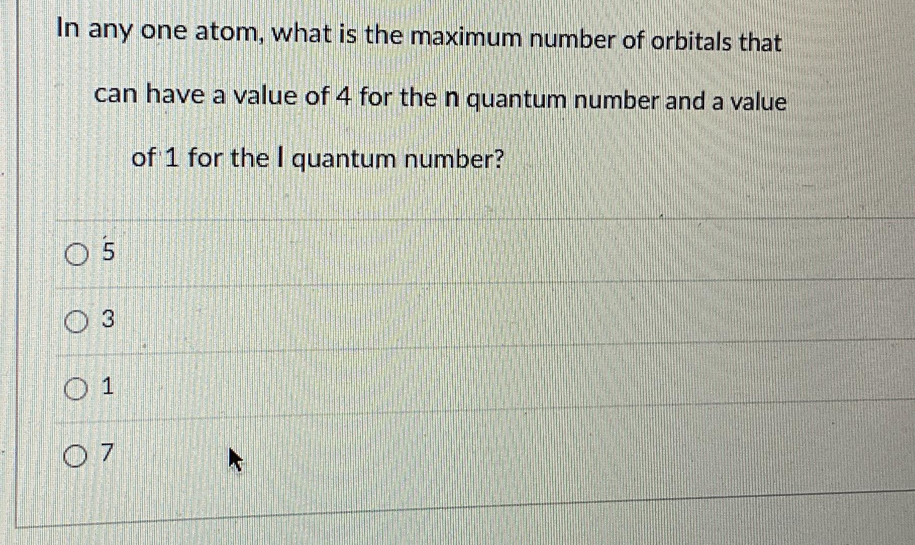 Solved In any one atom, what is the maximum number of | Chegg.com
