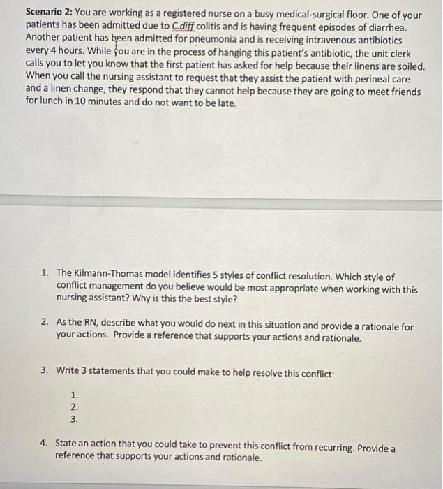 Solved Conflict Resolution Assignment Purpose This